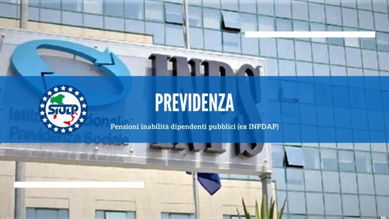 Pensioni inabilità dipendenti pubblici (ex INPDAP) - SIULP
